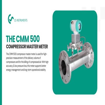 The CMM 500 - Compressor Master Meter From CS-Instruments | PDF