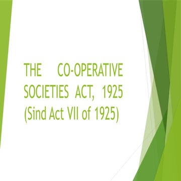 THE CO-OPERATIVE SOCIETIES ACT, 1925 ppt.pptx
