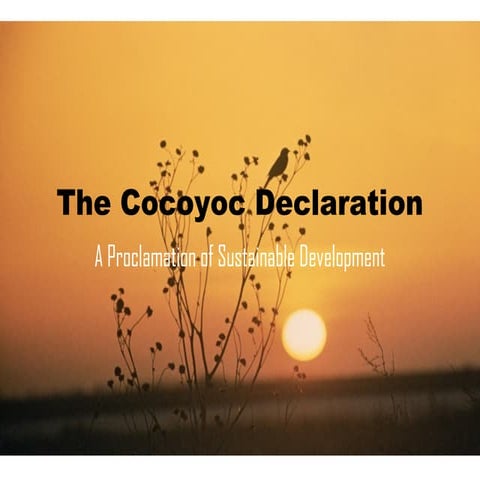 Cocoyoc Declaration of 1974 | PPTX