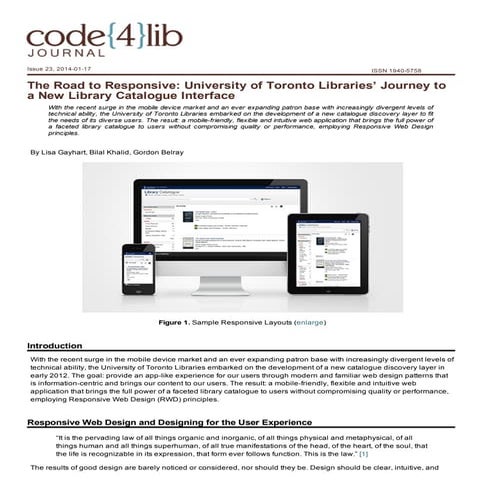 The Road to Responsive: University of Toronto Libraries’ Journey to a ...