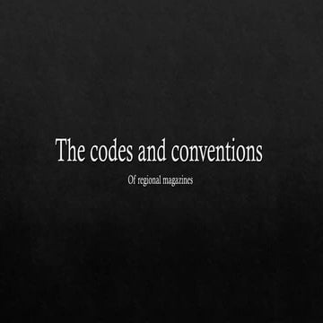The codes and conventions | PPT
