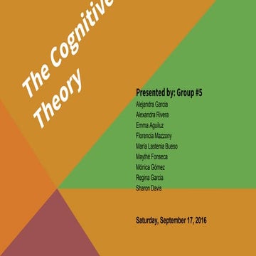 The cognitive theory ppp | PPTX