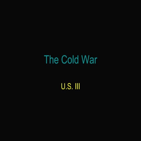 Cold War Presentation High School Powerpoint | PPTX