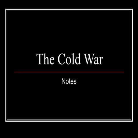 The cold war | PPT