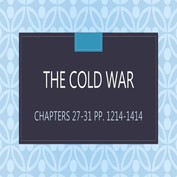 The Cold War | PPT