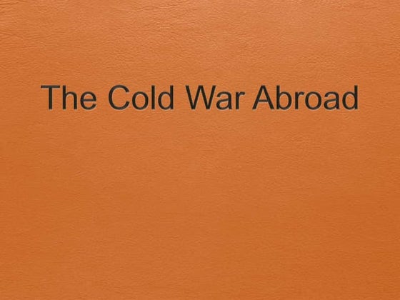 PowerPoint presentation about the Cold War. | PPTX | Death, Injury, or ...