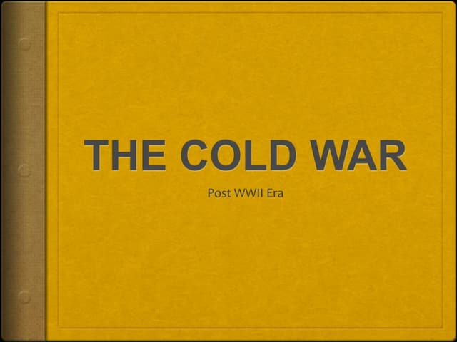 Cold war | PPT