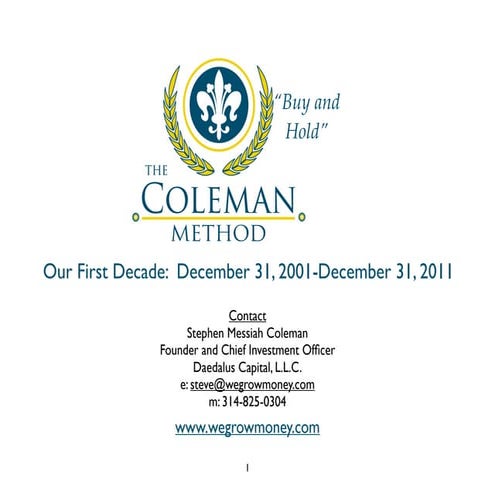 The Coleman Method | PDF | Business Accounting & Finance | Business