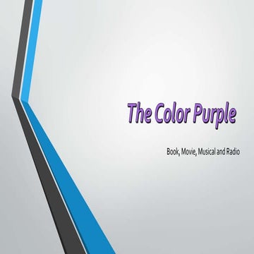 Movie and Book - The Color Purple | PPT