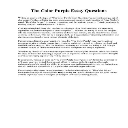 The Color Purple Essay Questions.pdf