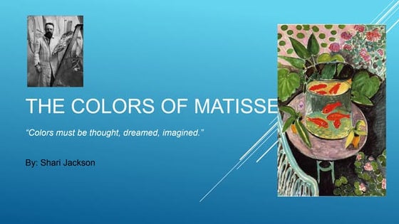 Henri matisse---cut-outs---lesson | PPT