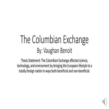 The columbian exchange | PPT