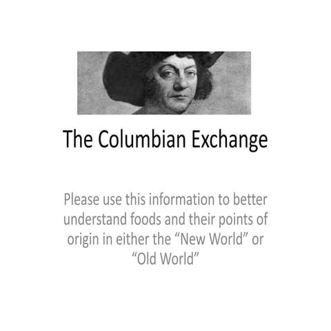 The columbian exchange | PPT