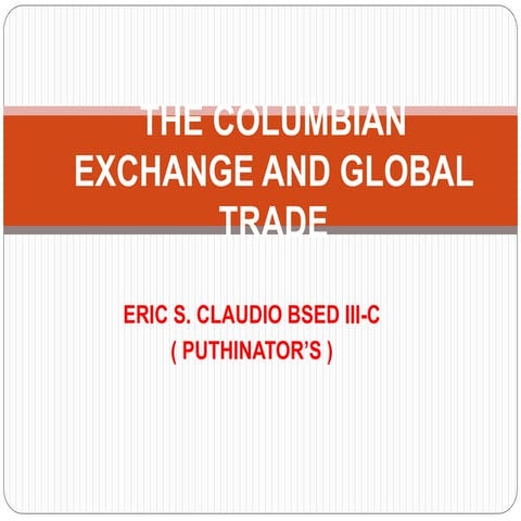 The Columbian Exchange | PPTX