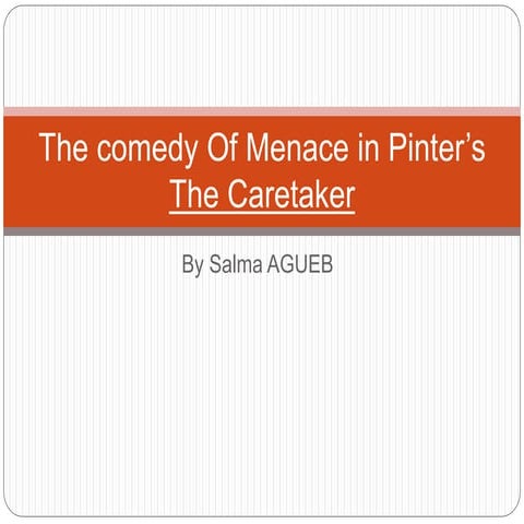 The comedy of menace | PPTX