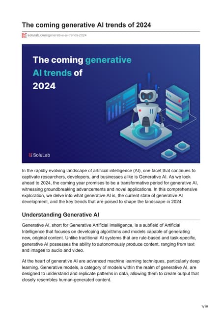 The-Rise-of-Generative-AI in todays world.pptx | Technology Industry ...