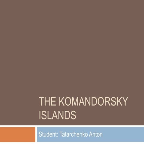 The commander islands | PPT