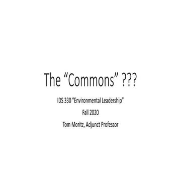 The commons??? | PPT