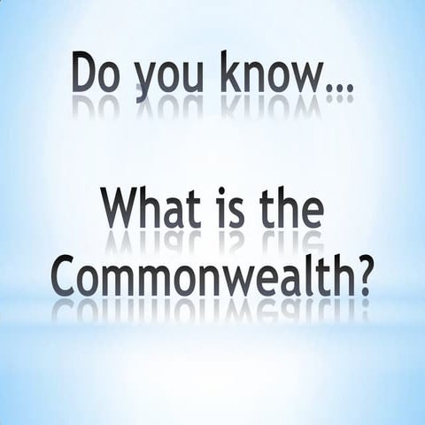 The commonwealth | PPT