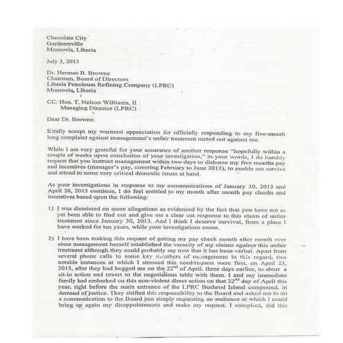 The communication that pushed the chairman brown's quick concurrence ...