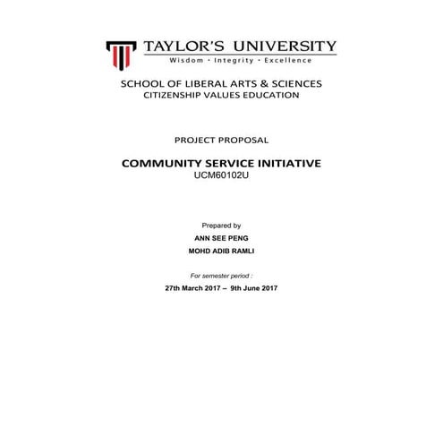 CSI PROJECT PROPOSAL | PDF