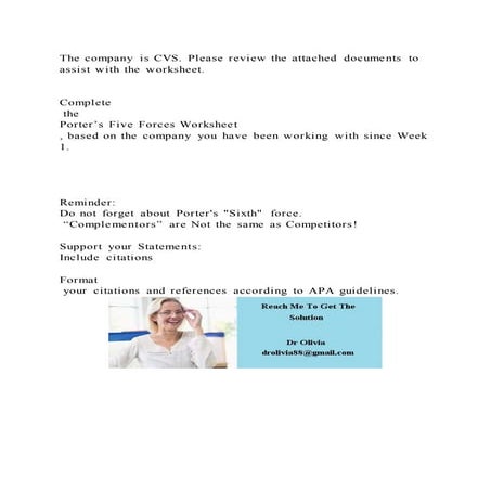 The company is CVS. Please review the attached documents to assist w | DOCX | Resume Writing and ...