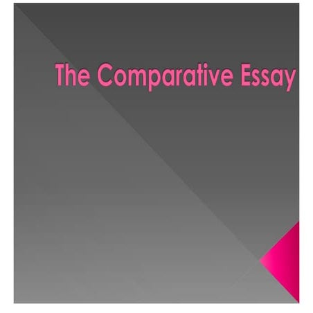 The Comparative Essay | PDF | Science