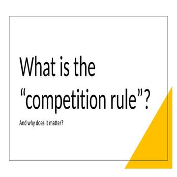 What is the "competition rule"? | PPT