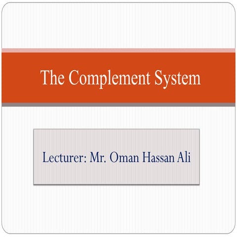 The Complement System and microbiology course | PDF