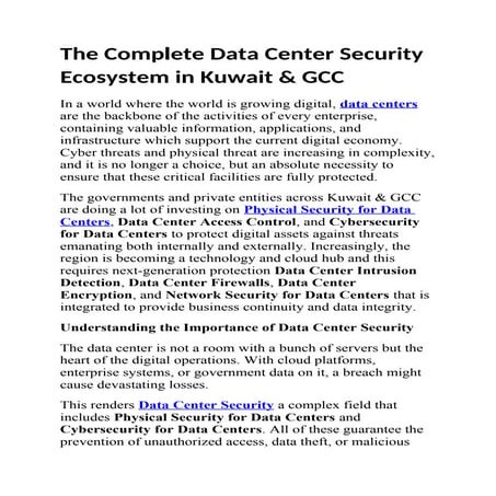 The Complete Data Center Security Ecosystem in Kuwait & GCC.docx