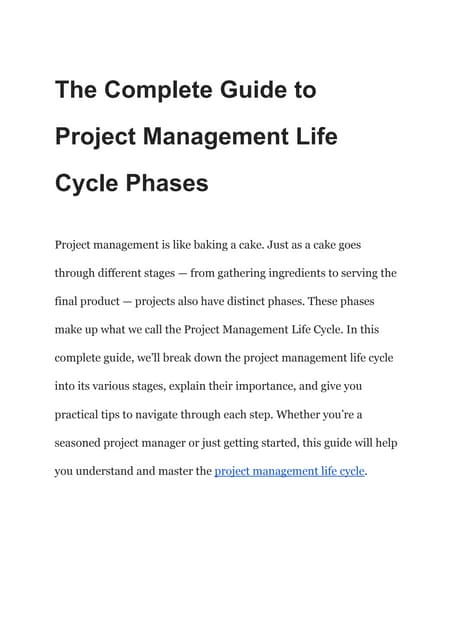 5 phases of project management | PPTX