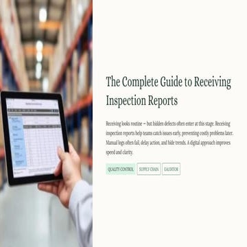 LQA Room Audit with eAuditor Audits & Inspections | PDF