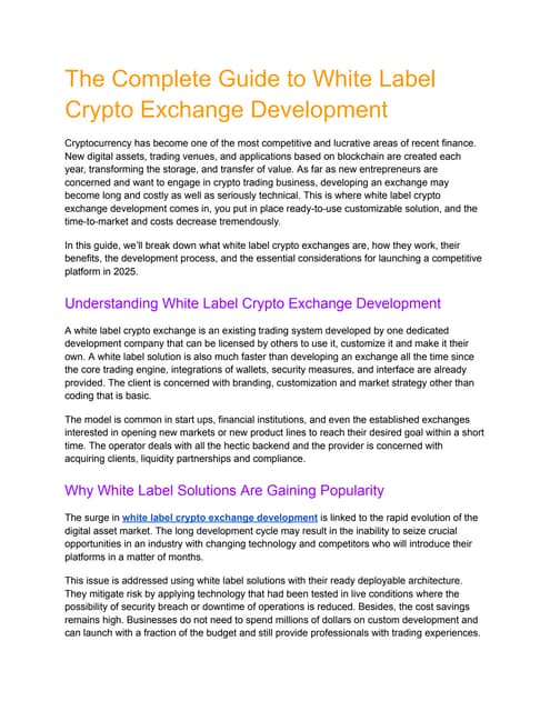 Complete Guide to Crypto Exchange Development ppt(1).pptx