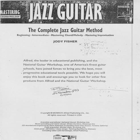 The complete jazz guitar method mastering chord melody | PDF
