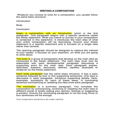 The composition | DOC | Books and Literature