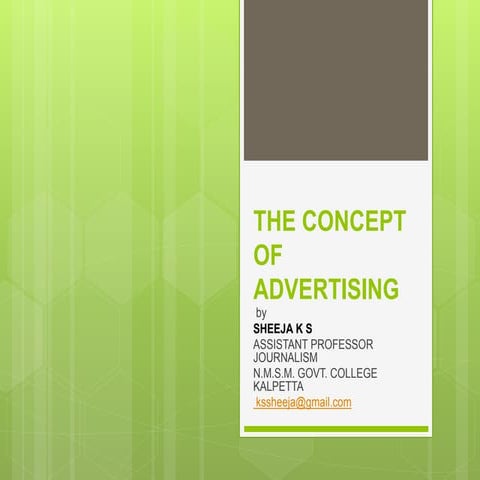 The concept of adevertising | PPTX | Advertising Industry | Industries