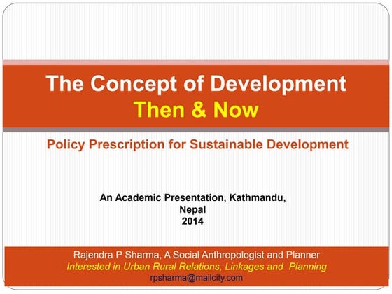 Basic concepts of Development: Lecture Note | PPT
