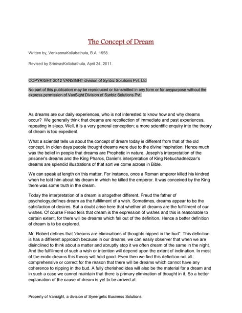 mysterious world of dreams | PPTX