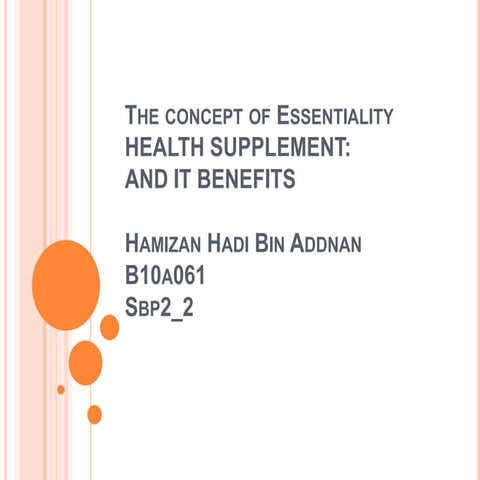 The concept of essentiality | PPTX