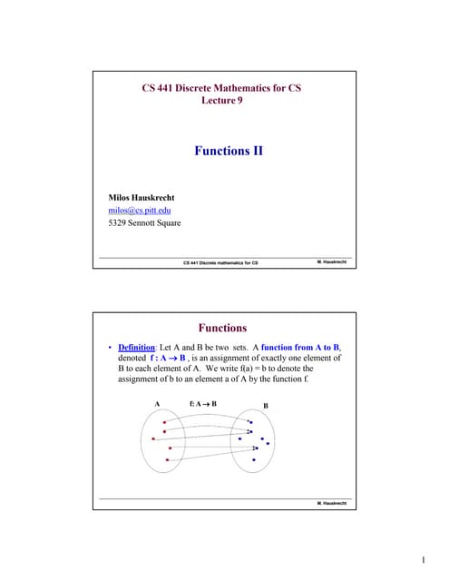 Functions in mathematics | PPT | Programming Languages | Computing