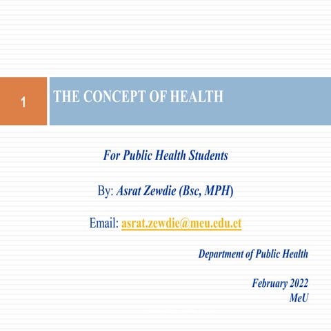 The concept of health | PPT