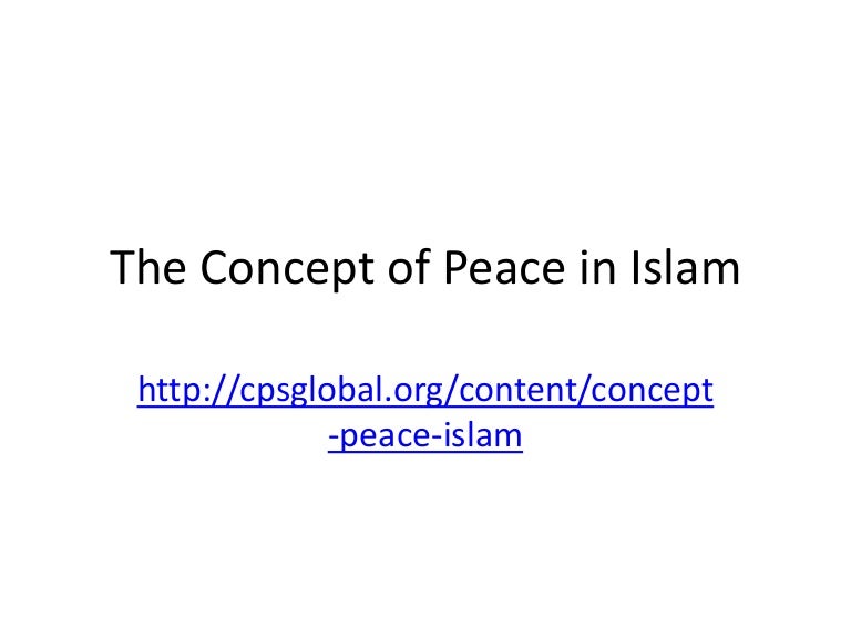 The concept of peace in islam