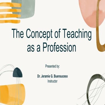 The Concept of Teaching as a Profession.pdf | Professional School ...