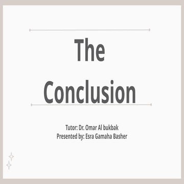 The conclusion ..pptx............٠٠٠٠٠٠٠٠٠٠ | PPT