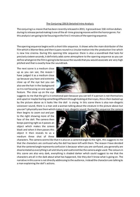 The Conjuring Analysis | DOC