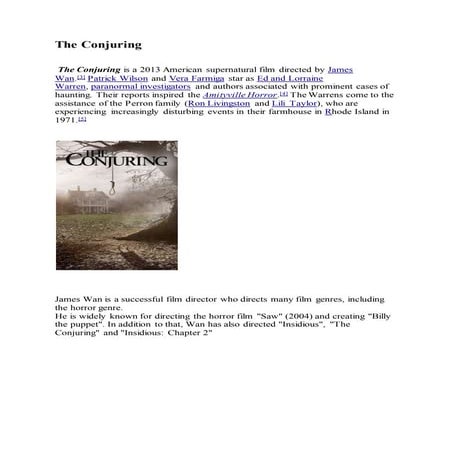 The conjuring | DOCX