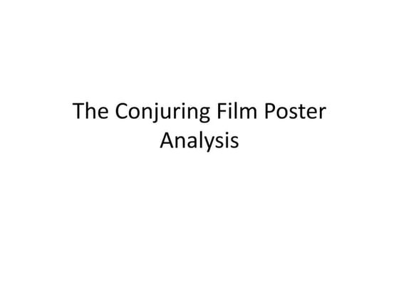 'The Conjuring' Film analysis | PPT
