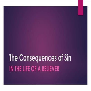 The consequences of sin | PPT