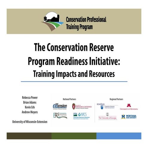 The conservation reserve program | PDF