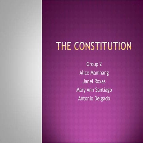 The constitution | PPT